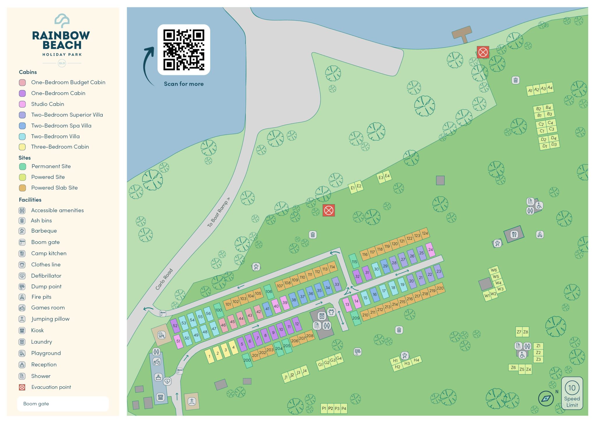 Park Map - BIG4 Rainbow Beach Holiday Park